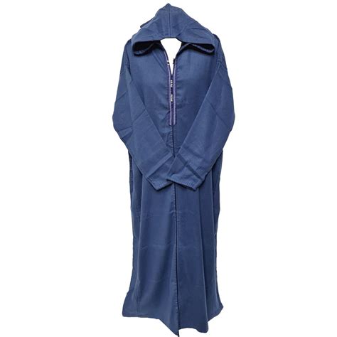 Plus Size Winter Wool Blend Moroccan Blue Hooded Jubba