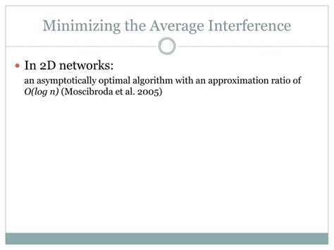 Ppt Minimizing Interference For The Highway Model In Wireless Ad Hoc