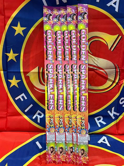 28″ Golden Sparkler 6 Pieces R39 99 India Fireworks