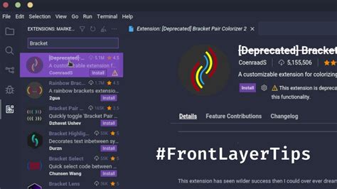 Visual Studio Code Extensions Deprecated Bracket Pair Colorizer YouTube