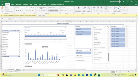 Create A Dashboard On Excel Graphs Pivot Table By Adityachoudh974