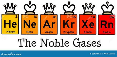 Gases Nobles Stock De Ilustración Ilustración De Laboratorio 231346072
