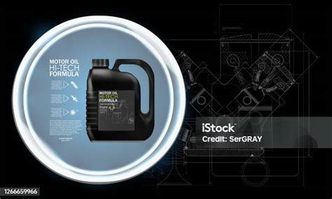 흰색 배경에 고립 된 모터 오일 캐니스터와 자동차 오일 자동 3차원 형태에 대한 스톡 벡터 아트 및 기타 이미지 3차원 형태