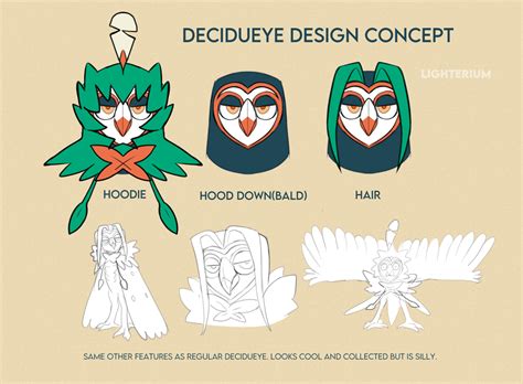 Decidueye Face Design Concept By Lighterium On Deviantart