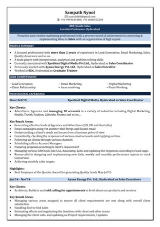 Sampath Resume PDF