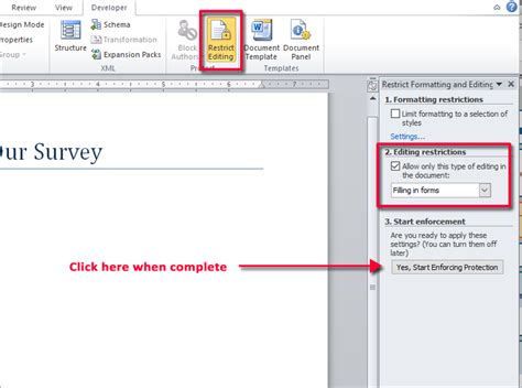 Create A Survey In Word