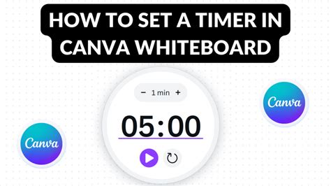 how to set a timer in canva whiteboard template fonts