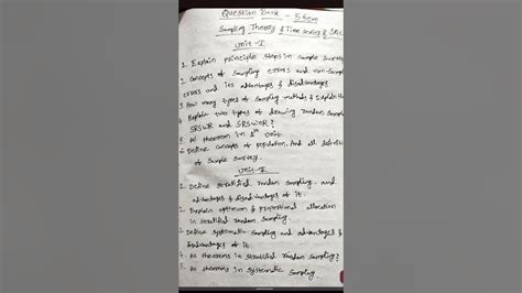 Bsc Mscs Statistics Sem 5 Third Year Osmania University Important Questions Youtube