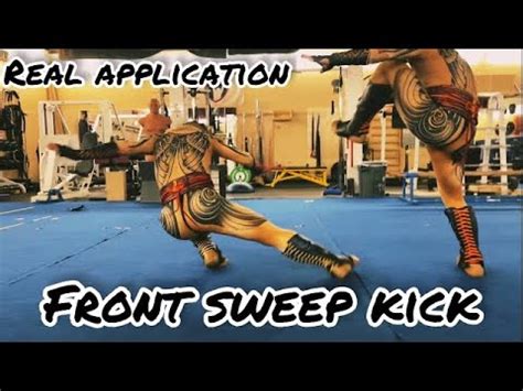 Front sweep kick tutorials step by step ; one of most useful kick - YouTube