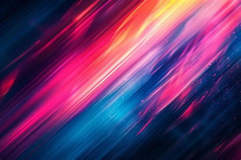 Abstract Colorful Light Streaks On Dark Background Premium AI Generated Image