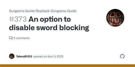 an option to disable sword blocking · issue 373 · dungeons guide
