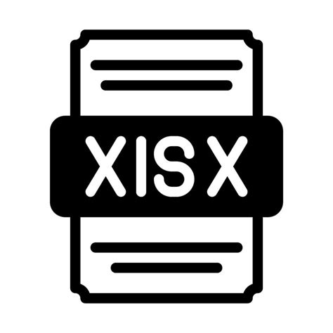 Xlsx Spreadsheet File Icon With Black Fill Design Vector Illustration 42664740 Vector Art At