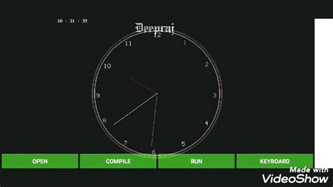 clock using graphics c c programing coding youtube