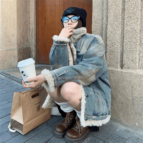 홍르몽뜨 데님퍼자켓 겨울청자켓 빈티지 여자재킷
