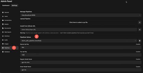 Guide To Extending OpenWebUI Using Pipelines