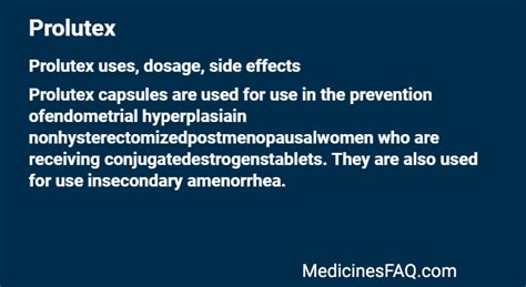 Prolutex Uses Dosage Side Effects Food Interaction And Faq