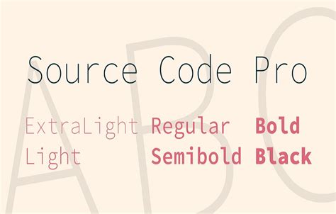 Source Code Pro Font Family Dafont Free