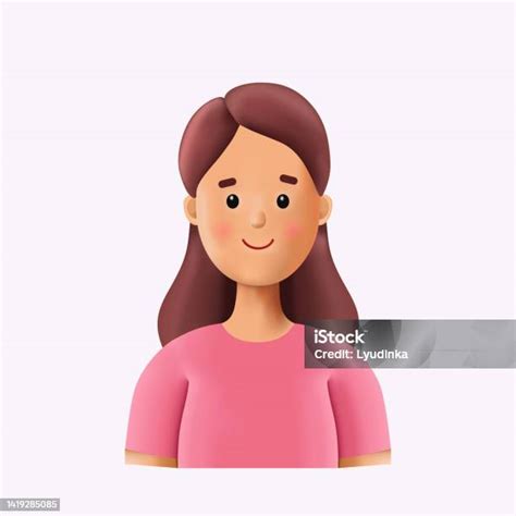 젊은 웃는 여자 아바타 3d 만화 벡터 사람들 캐릭터 일러스트 레이 션 3차원 형태에 대한 스톡 벡터 아트 및 기타 이미지 3차원 형태 십대 소녀 아름다움 Istock