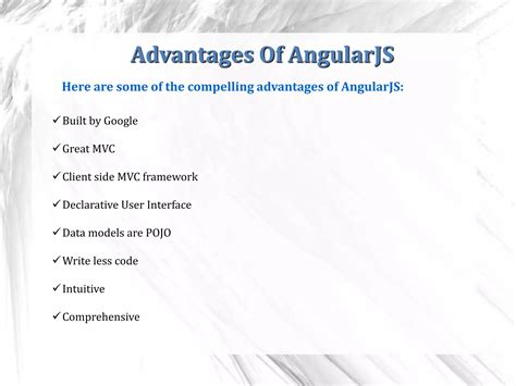 angularjs what why advantages and disadvantages pptx web