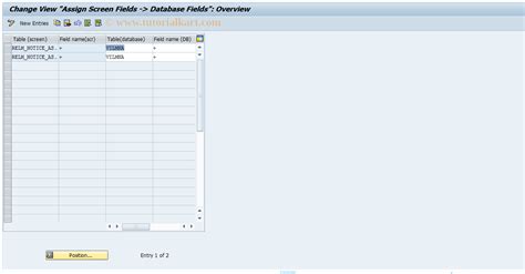 Relml40011 Sap Tcode L4 Assignmt Screen Field Db Field