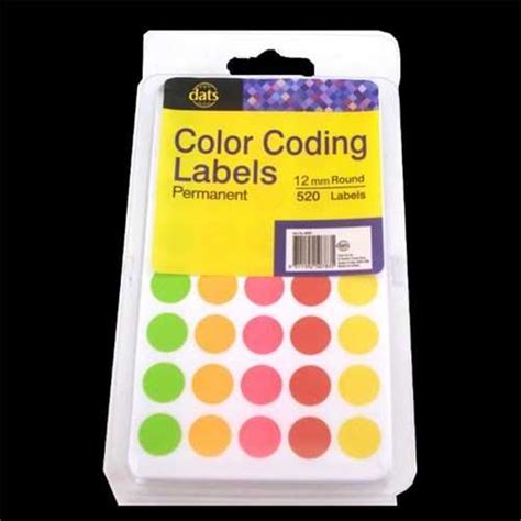 Adhesive Labels Colour Coding Dots