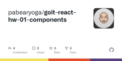 GitHub Pabearyoga Goit React Hw Components