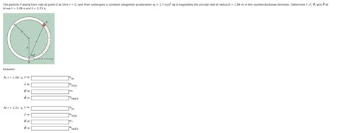 Solved The Particle P Starts From Rest At Point O At Time T Chegg
