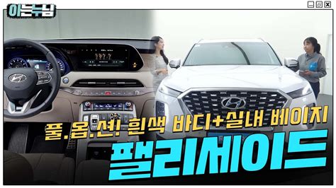 흰색 바디실내 베이지 풀옵션의 팰리세이드 Youtube