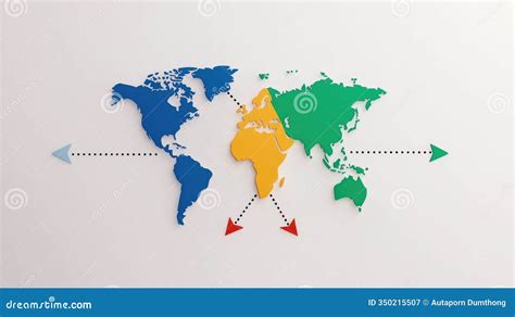 A Colorful World Map Illustration Showing Global Connections And Interactions Between Continents