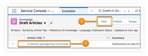 salesforce knowledge update lightning article editor and article