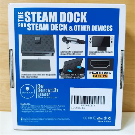 Skull And Co Steamdock For Steam Deck Computers And Tech Parts And Accessories Cables And Adaptors On
