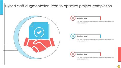 hybrid staff augmentation icon to optimize project completion ppt template