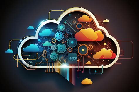 cloud computing technology concept background created by generative ai