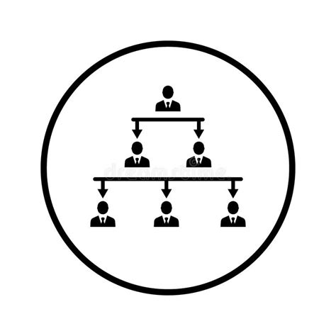 Hierarchy Employee Structure Black Icon Stock Vector Illustration Of