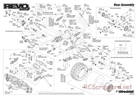 Traxxas Exploded Views Revo 3 3 5309 RCScrapyard Radio Controlled Model Archive