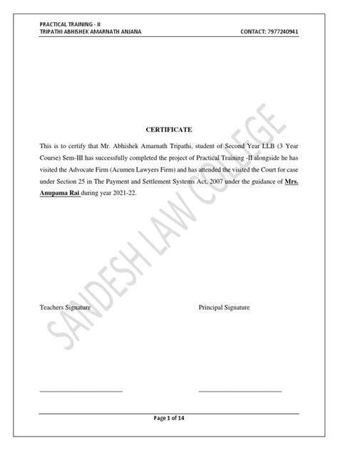 Assignment Practical Training Ii Pdf Paralegal Justice