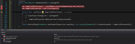 C Visual Studio Doesnt Recognize Variable In ASP NET MVC Controller Method As In Right