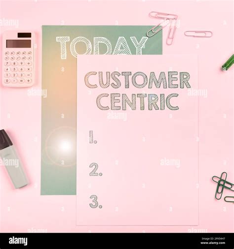 Text Showing Inspiration Customer Centric Word For Process Of Looking After Customers To Ensure