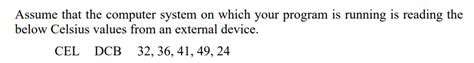 Solved Assume That The Computer System On Which Your Program Chegg