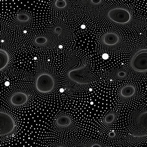 A Black And White Abstract Background With Dots And Circles Generative Ai Premium Ai Generated