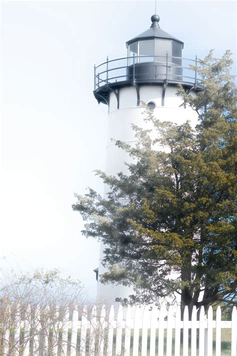 배경에 흰색 타워와 나무가 있는 흰색 울타리 사진 Unsplash의 무료 마사스 빈야드 이미지