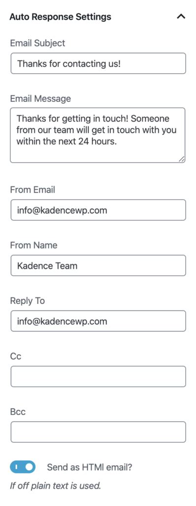 Form Block Kadence Wp Documentation