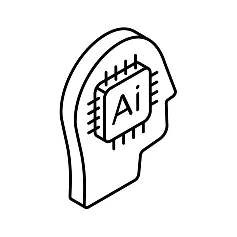 Head With Microprocessor Chip Concept Icon Of Brain Chip Ai Brain Vector Art At Vecteezy