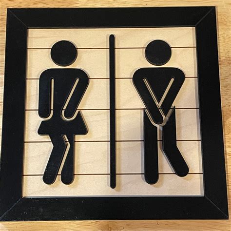 Funny Bathroom Sign Humorous Restroom Wall Decor Restroom Wall