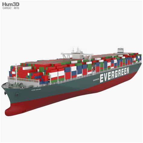 Evergreen G Class Container Ship 3d Model Download Cargo Ship On
