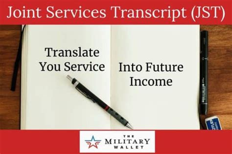Joint Services Transcript Jst — How You Can Translate Your Military