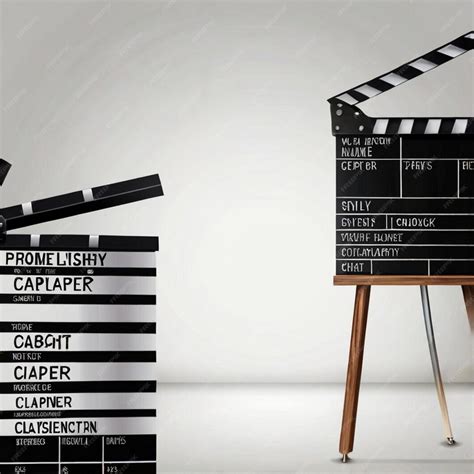 Clapper Board Or Clapperboard Vector Set Close And Open Clapper Board With Different View