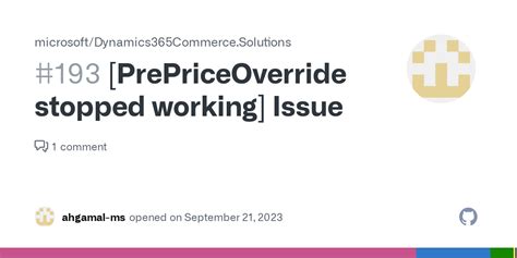 [prepriceoverride stopped working] issue · issue 193 · microsoft