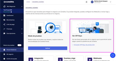 Api Keys Producción
