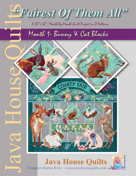 Java House Quilts Fairest Of Them All 8 Pattern Bom Applique Quilt Pattern Set Applique Quilt